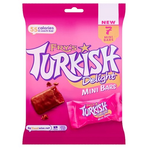 Frys Turkish Delight Mini Bars - Northern Confectioners
