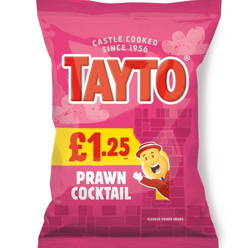 Tayto Prawn Cocktail Crisps £1.25 - Northern Confectioners